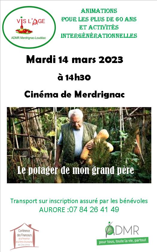 Prochaine animation « Vis l’âge » : séance de cinéma – Laurenan